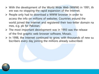 Internet Presentation - Muhammad Tahir Habib | PPTX