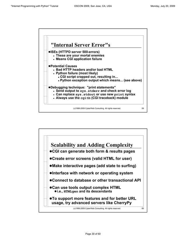 Internet Programming With Python Presentation | PDF