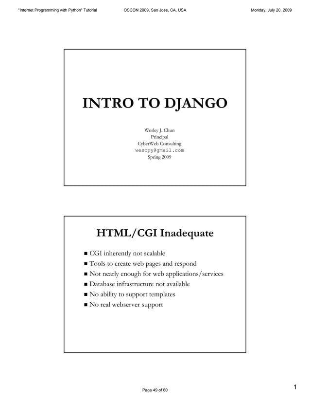 Internet Programming With Python Presentation | PDF | Free Download