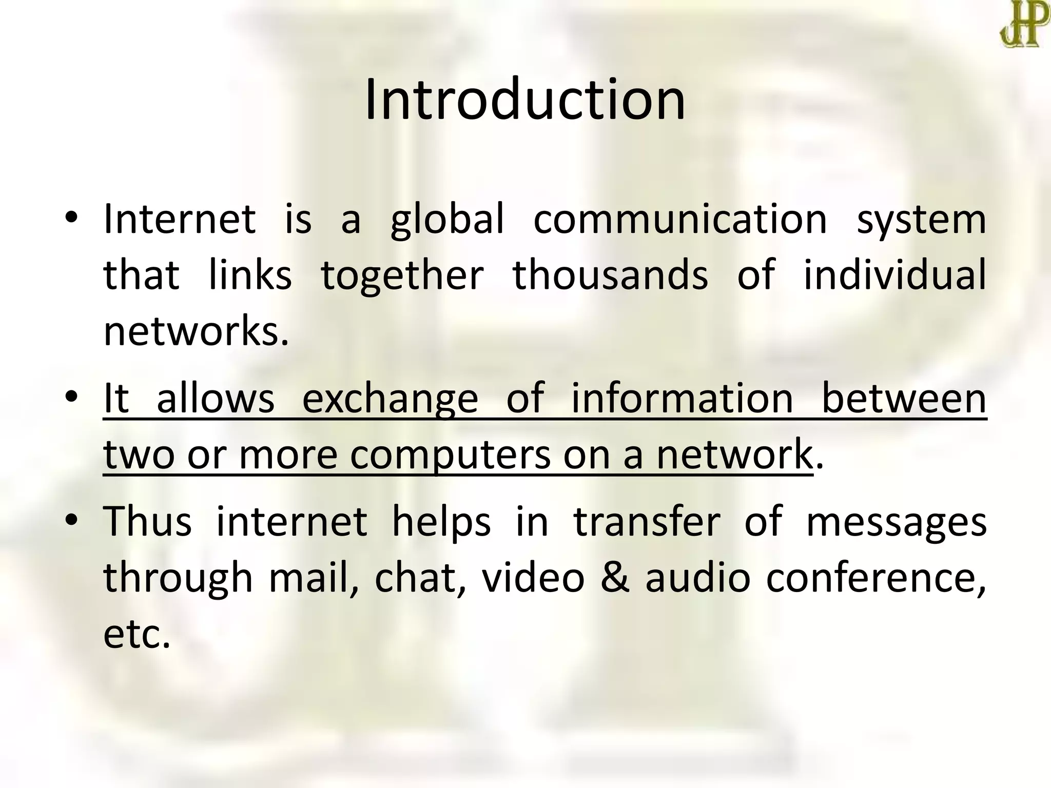 Internet protocol | PPT