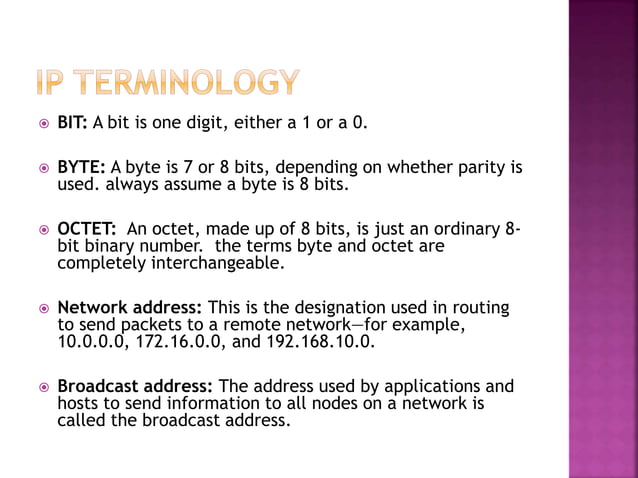 Internet protocol address ip address presentation | PPT