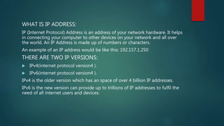 Internet protocol (ip) | PPTX