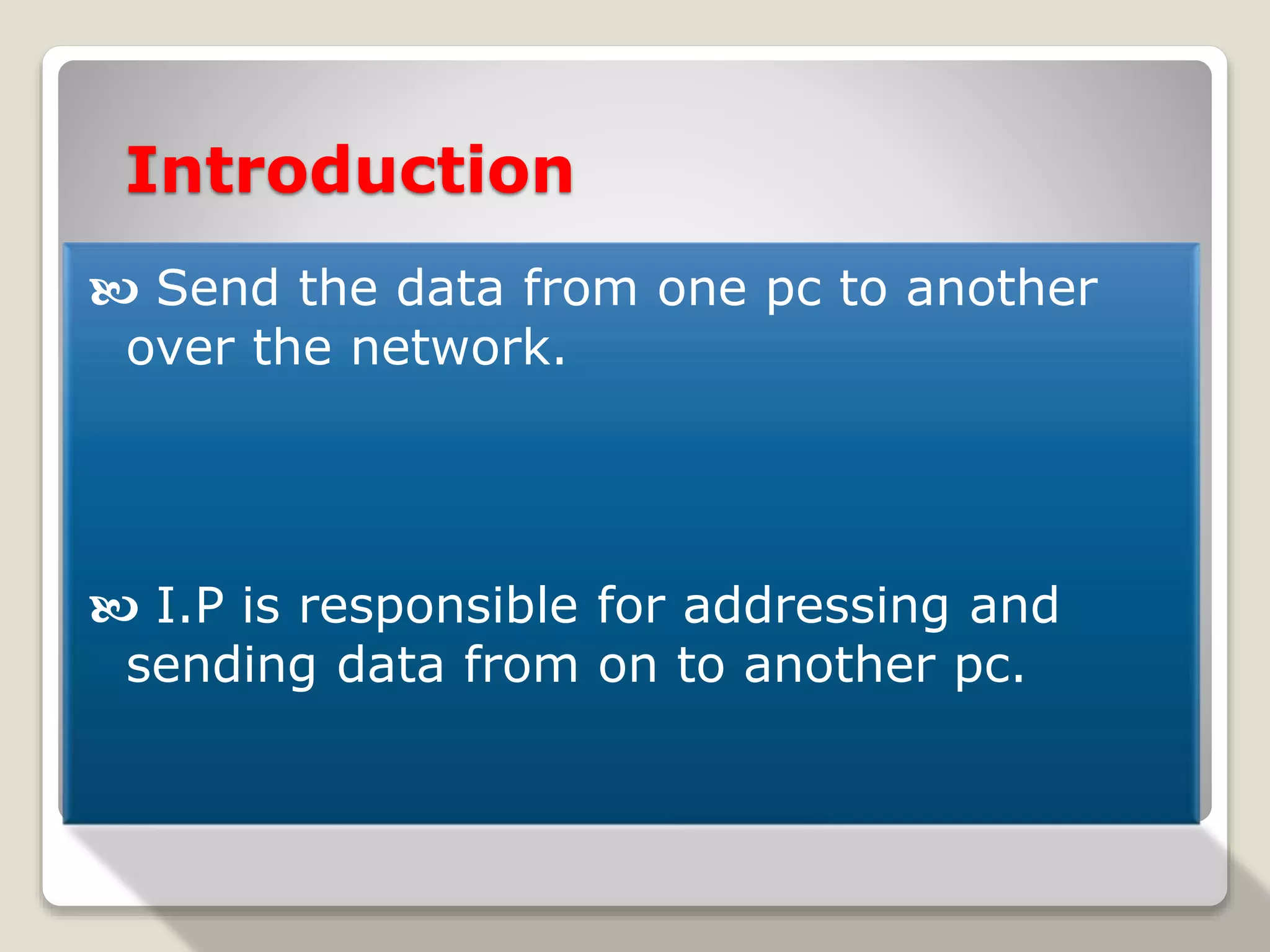 Internet protocol | PPT