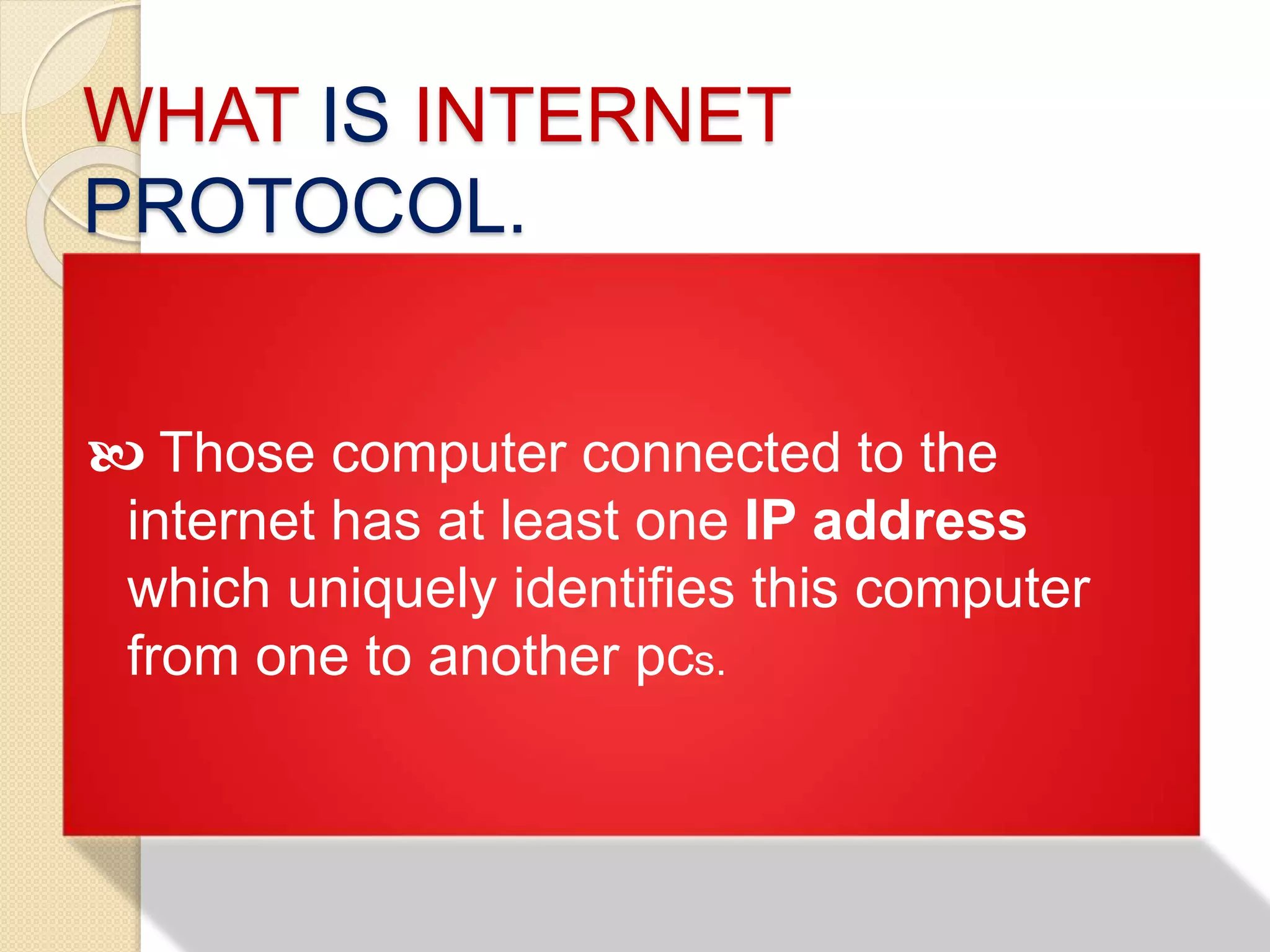 Internet protocol | PPT