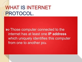 Internet protocol | PPT