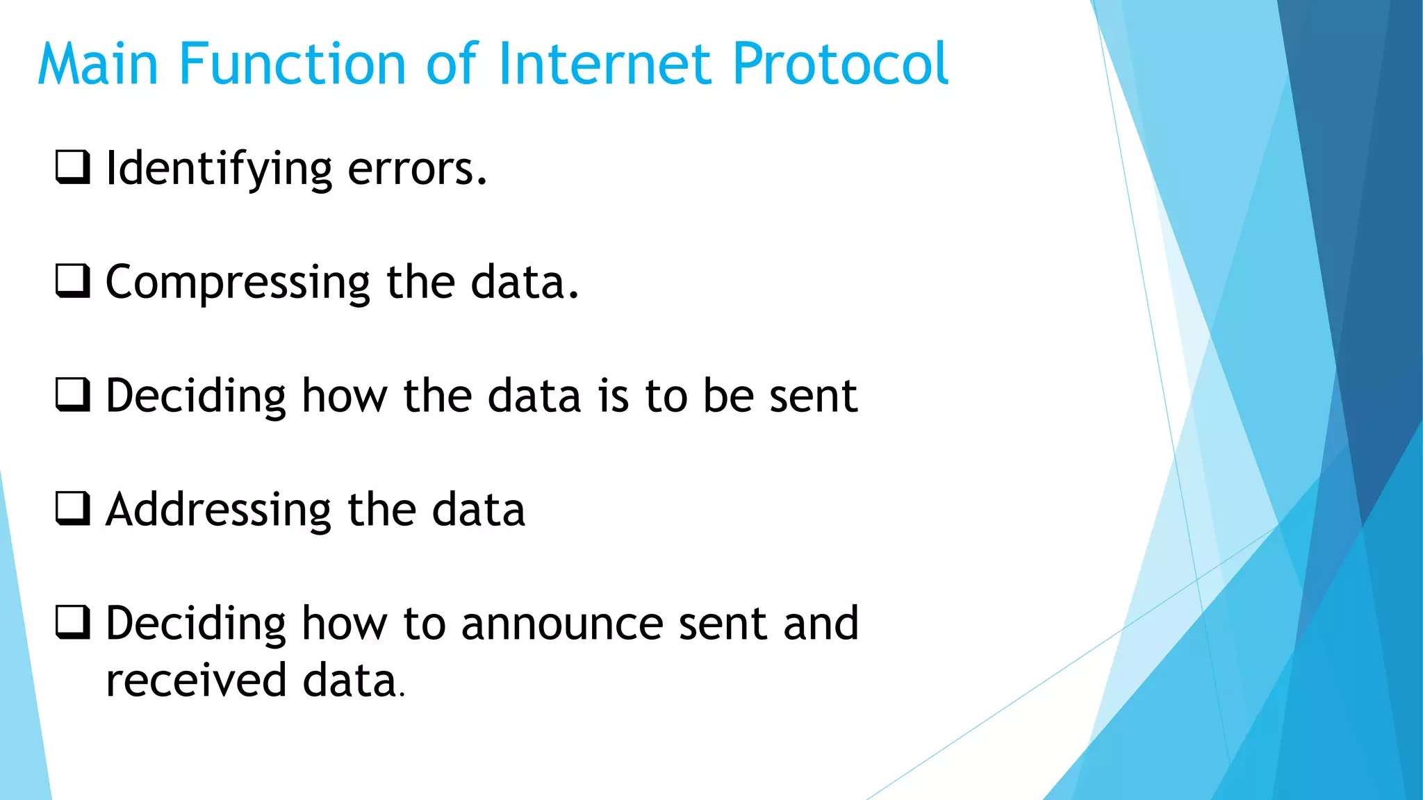 Internet Protocol(Samyak Jain 25014).pptx | Computer Networking | Computing