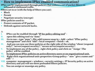 Internet protocol security | PPT