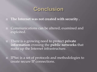 Internet protocol security | PPT