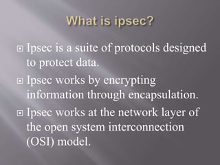 Internet protocol security | PPT