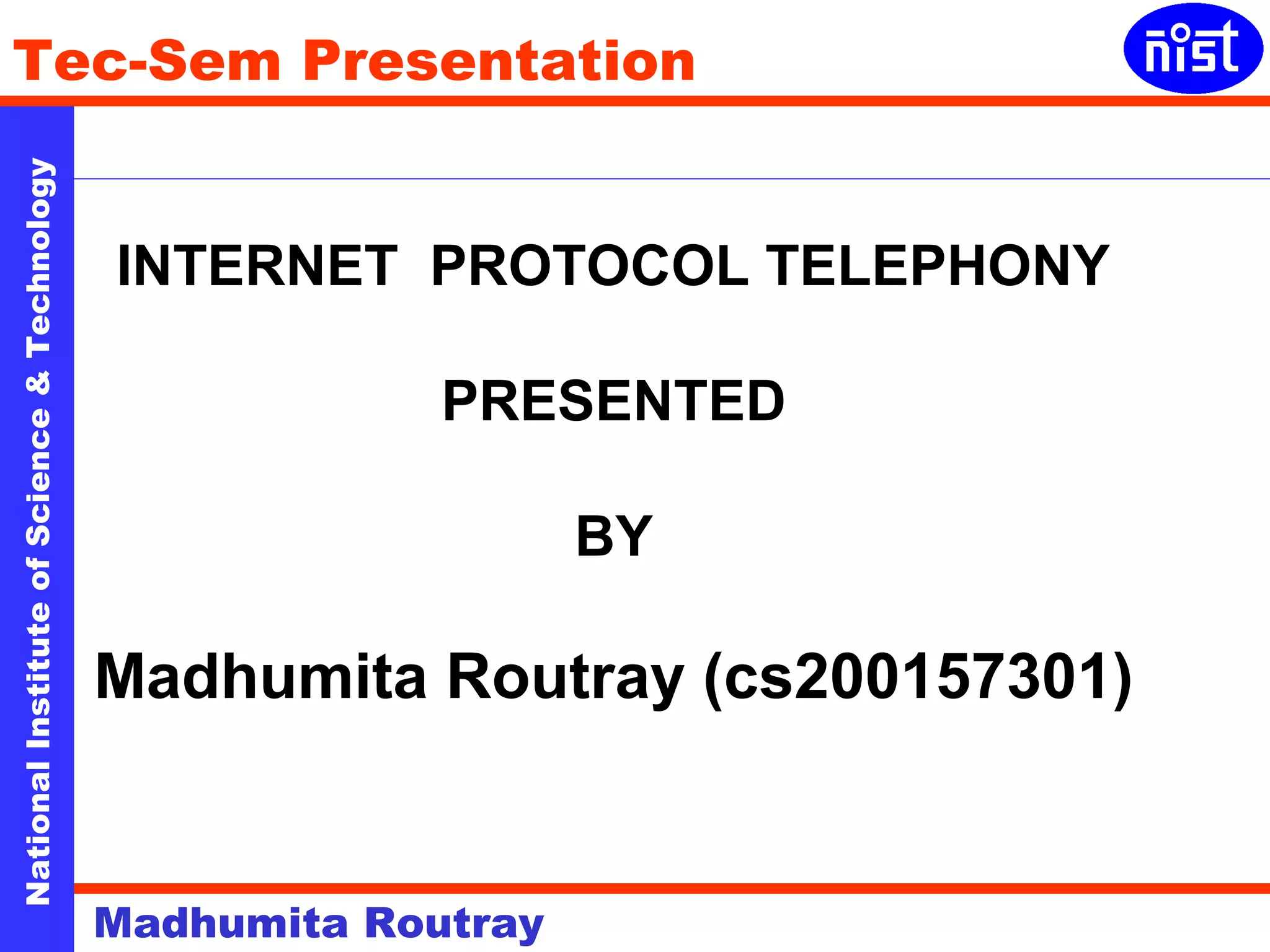 Internet protocol telephony | PPT