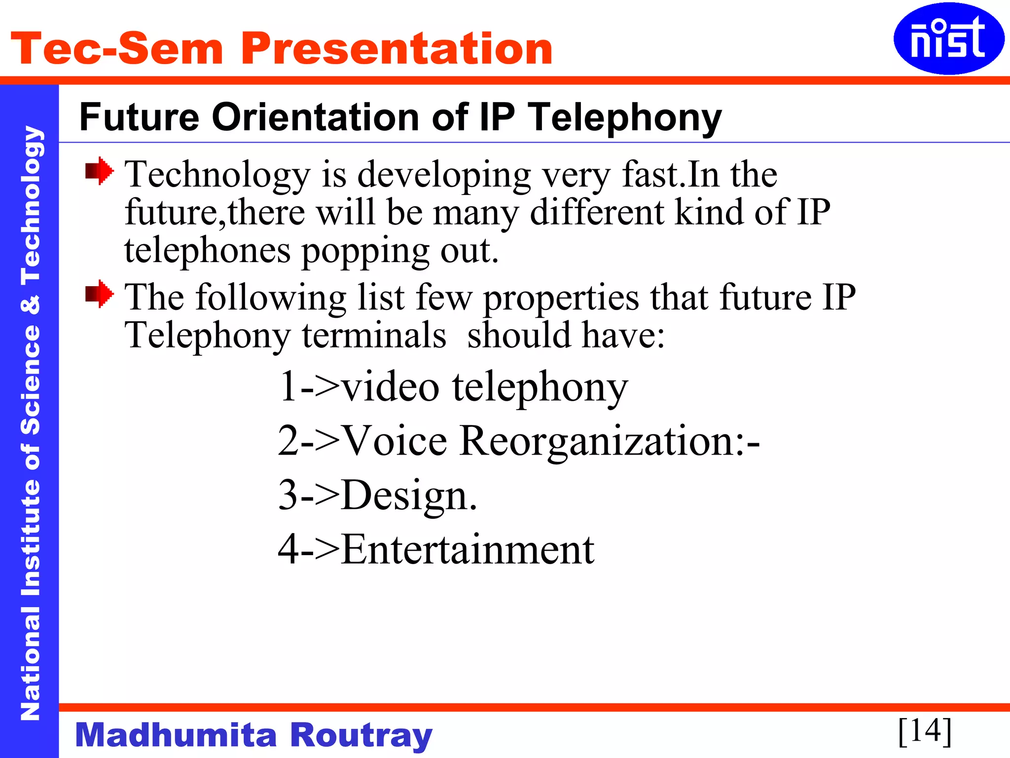 Internet protocol telephony | PPT