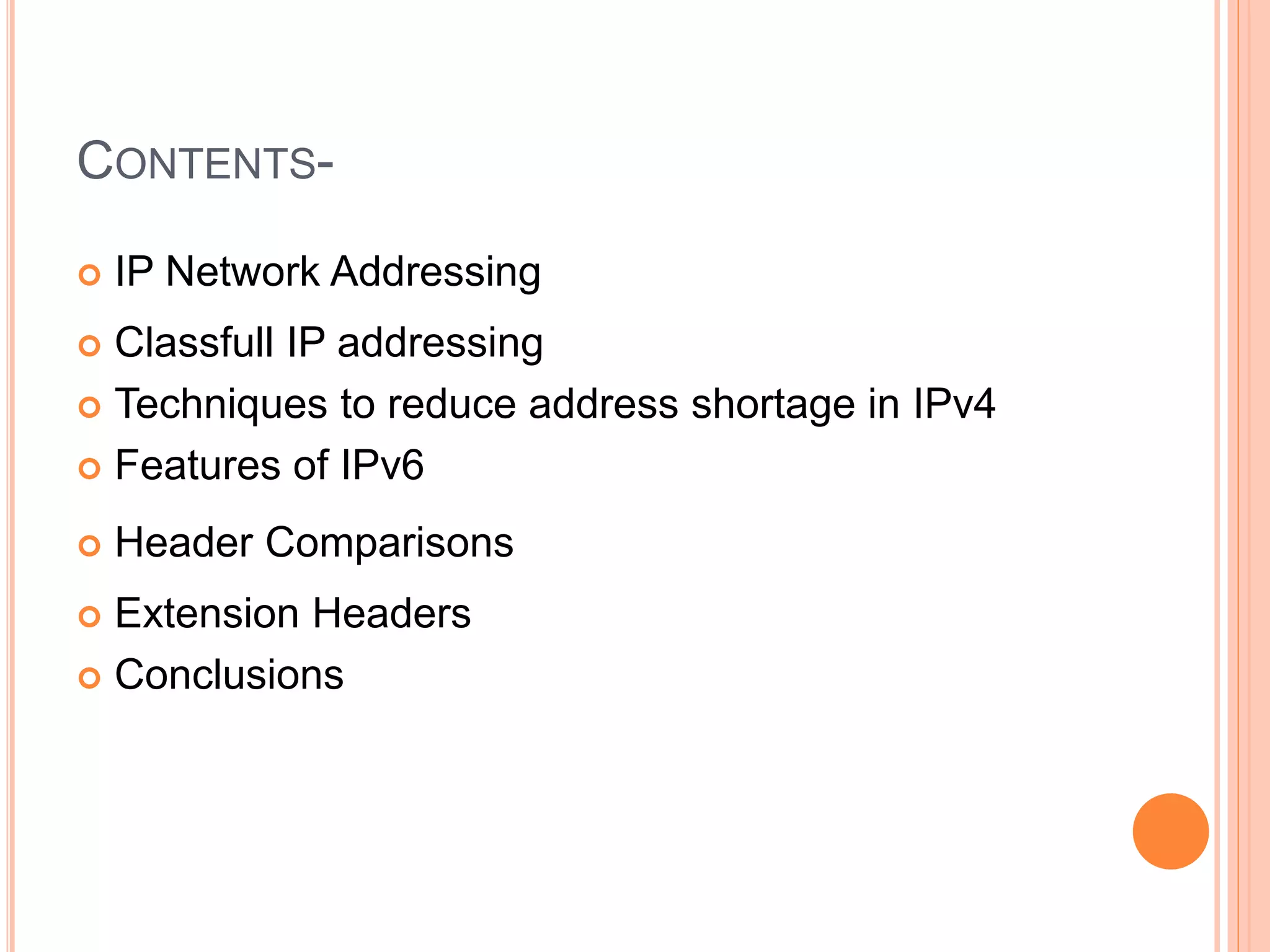 Internet Protocol version 6 | PPTX