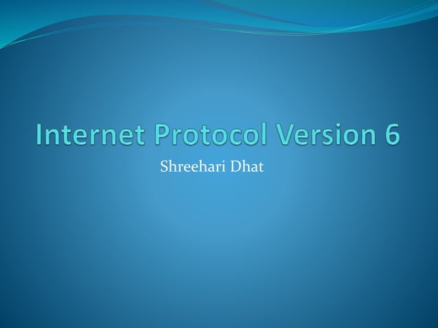 IPv6 Addressing Architecture | PPTX | Computer Networking | Computing