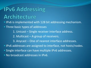 IPv6 Addressing Architecture | PPTX