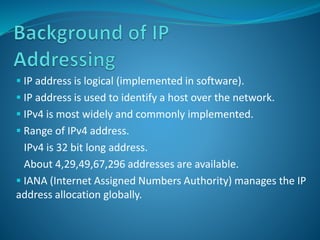 IPv6 Addressing Architecture | PPTX