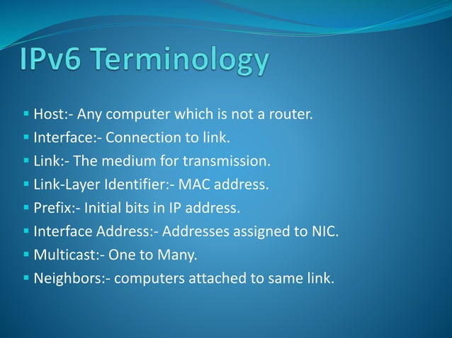IPv6 Addressing Architecture | PPTX | Computer Networking | Computing