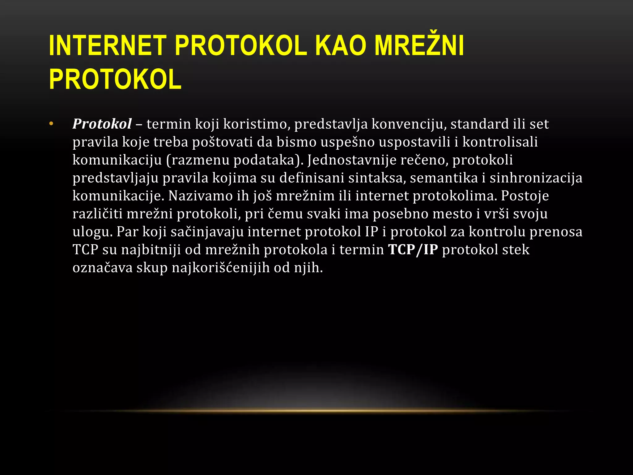 Internet protokoli | PPTX