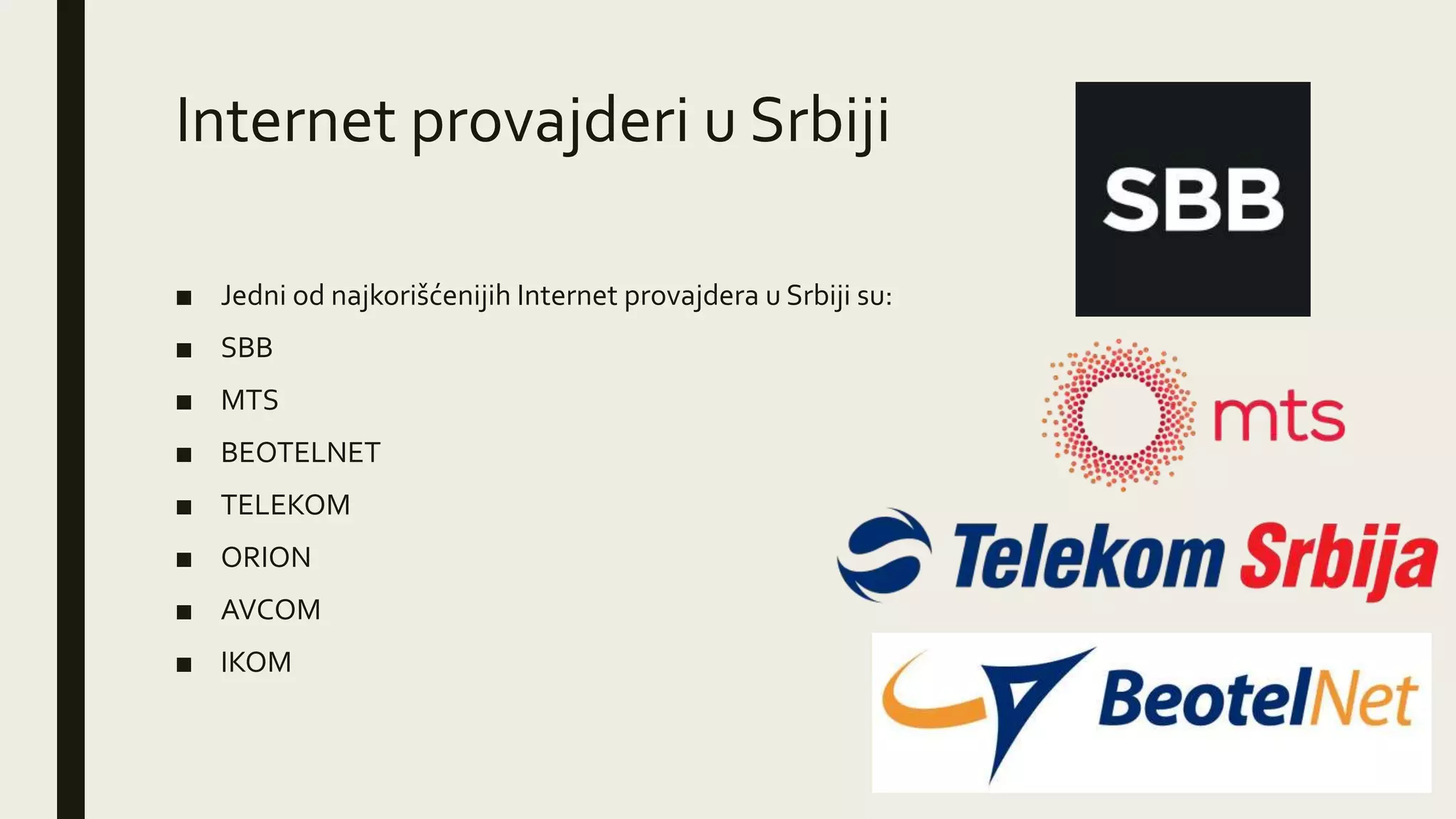 Internet provajderi | PPTX