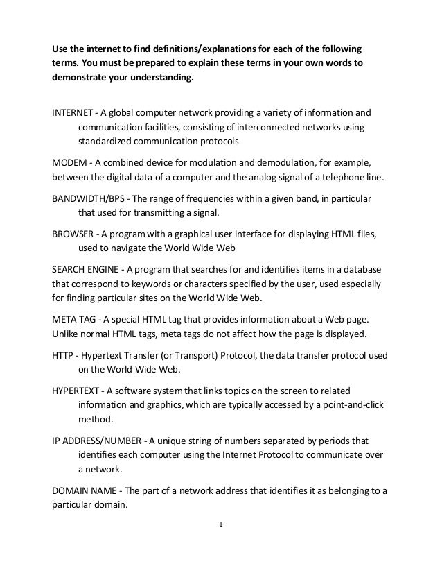 Internet Related Terms 2