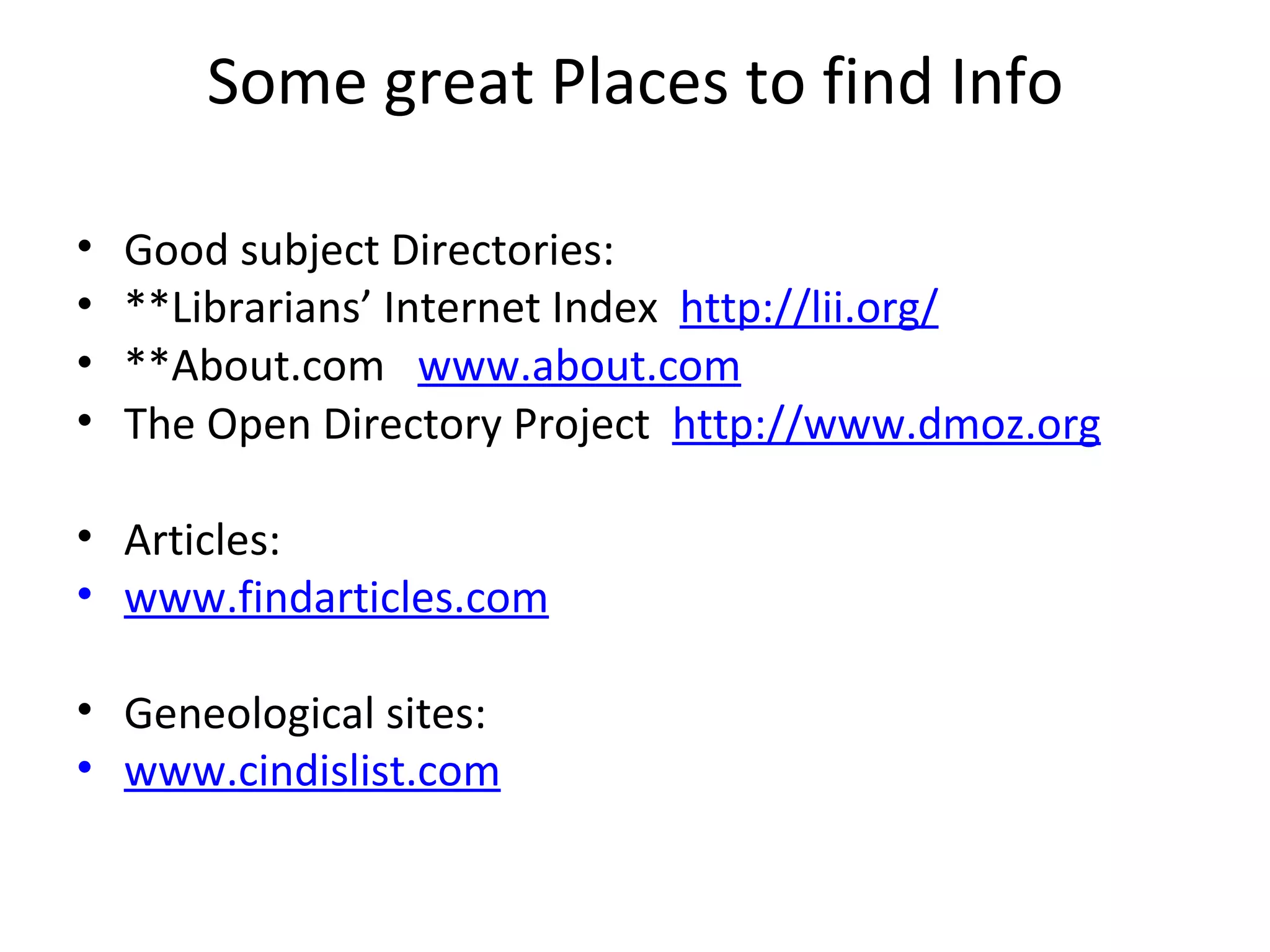 Internet Research Tips | PPT
