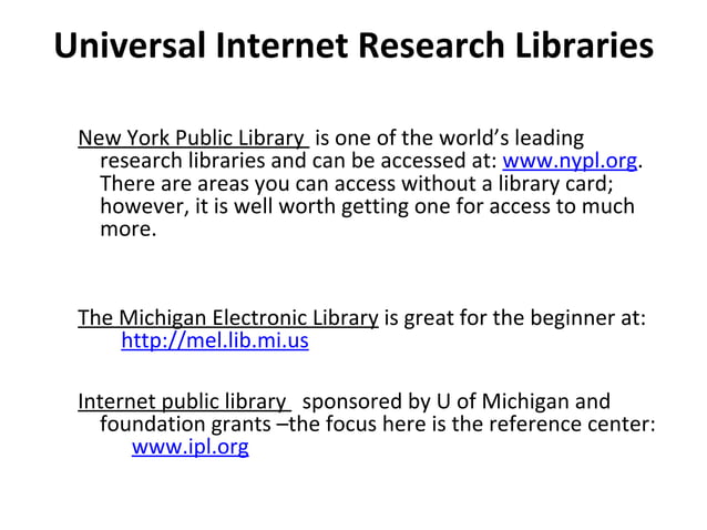 Internet Research Tips | PPT