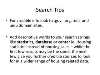 Internet Research Tips | PPT