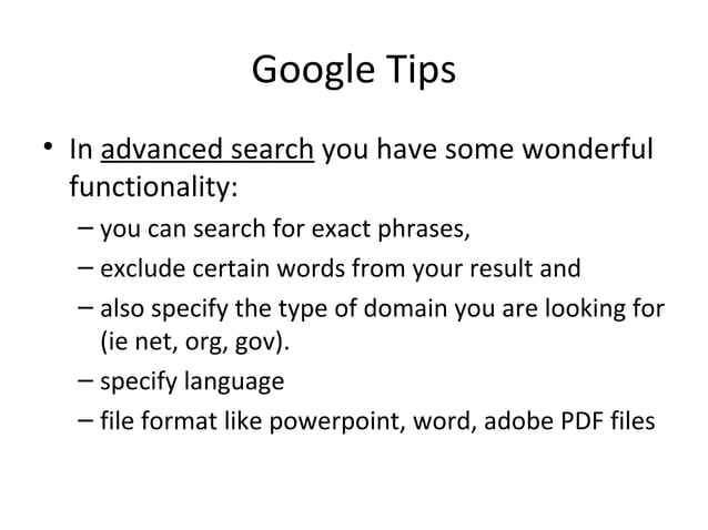 Internet Research Tips | PPT