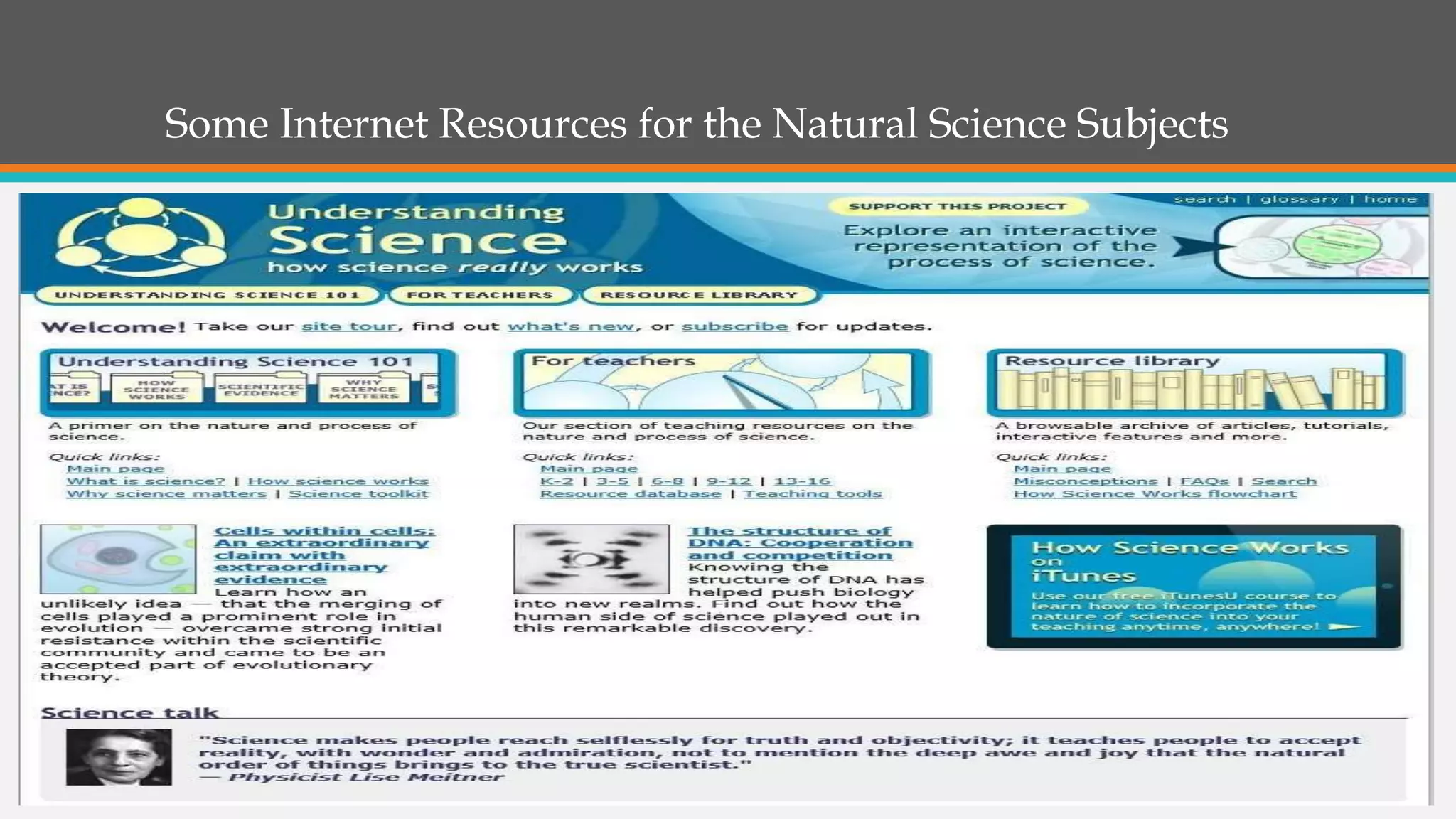 Internet resources for natural science | PPTX