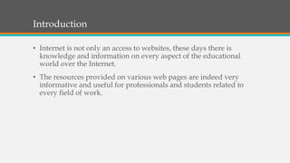 Internet resources for natural science | PPTX