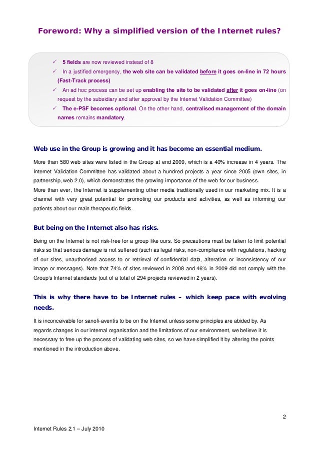 Internet rules 2.1 new version