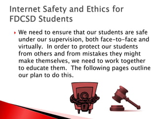 Internet safety and ethics staff training | PPTX