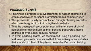Internet safety and security | PPTX