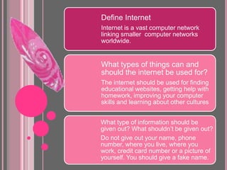 Internet Safety (Ez) | PPTX | Internet | Computing
