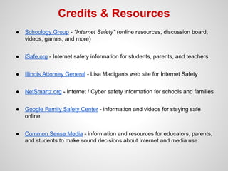 Internet safety presentation 2013 | PPT