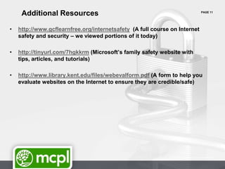 Internet Safety & Security | PPTX