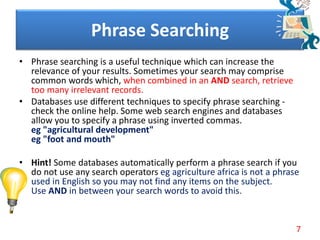 Internet search techniques | PPTX