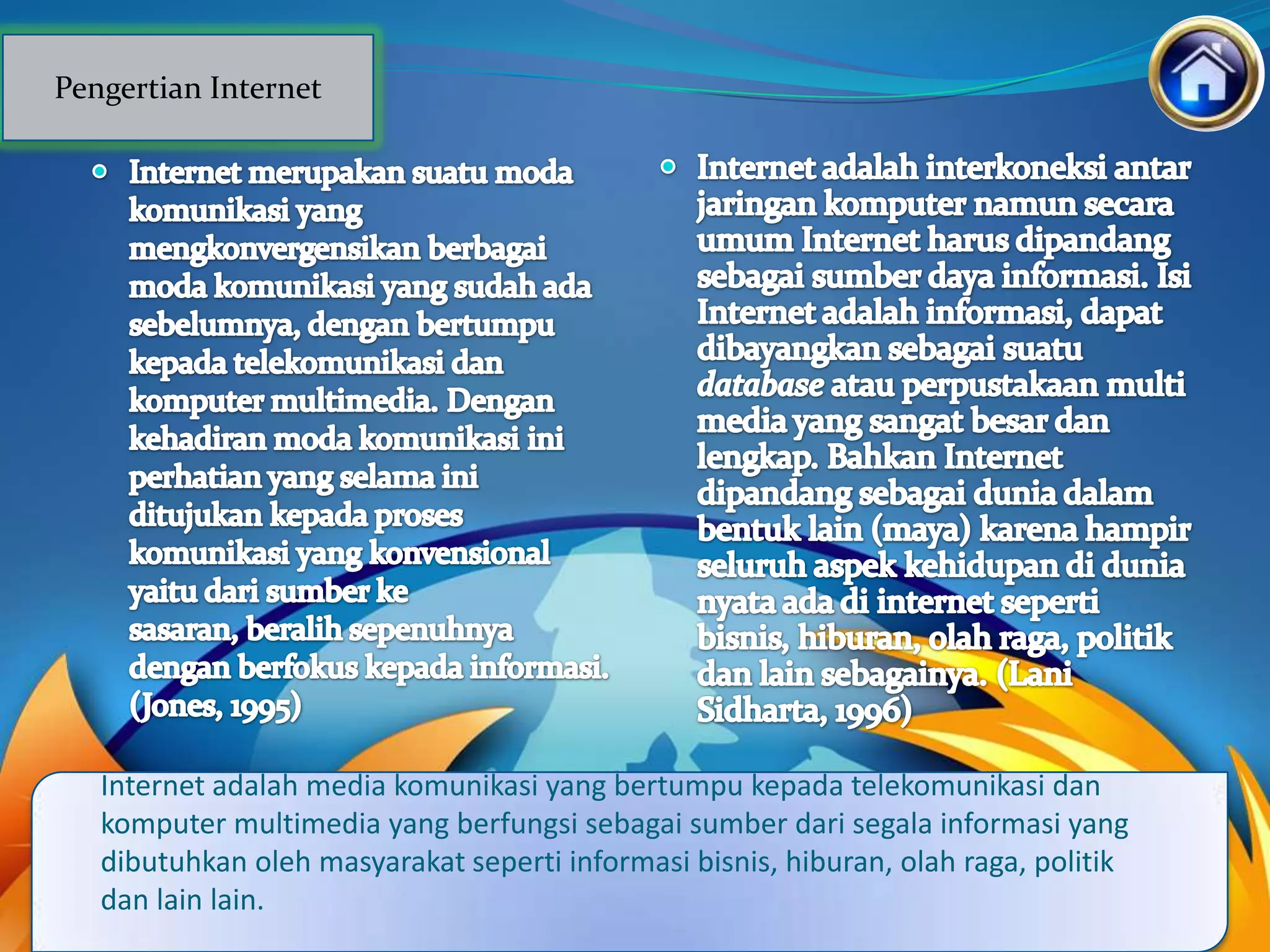 Internet sebagai media komunikasi | PPTX