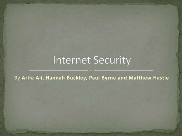 Internet security powerpoint | PPTX