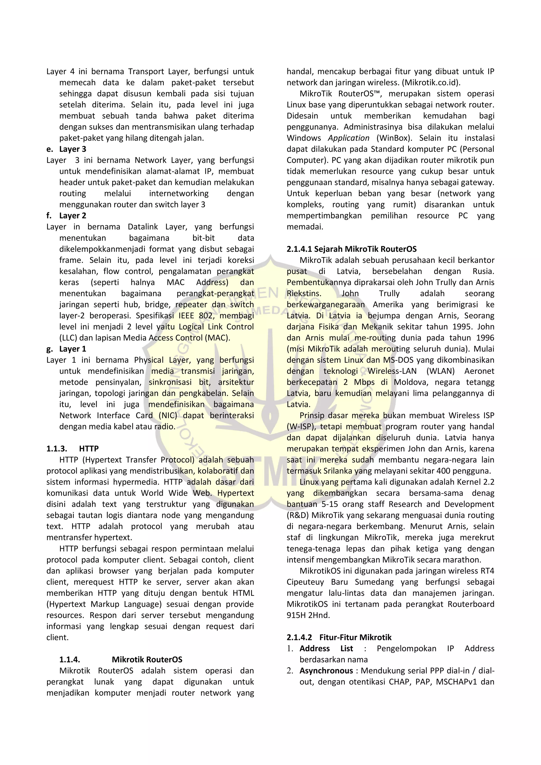 Internet sehat dengan metode web filtering layer 7 pada jaringan wireless | PDF