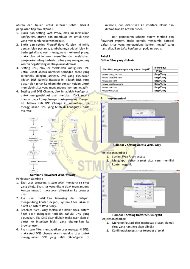 Internet sehat dengan metode web filtering layer 7 pada jaringan wireless | PDF