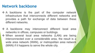 Internet service provider and network backbone | PPTX
