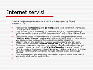 Internet servisi | PPTX