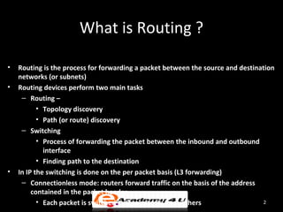 Internet standard routing protocols | PPT