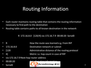 Internet standard routing protocols | PPT