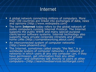 Internet sumber belajar | PPT