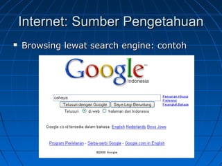 Internet sumber belajar | PPT