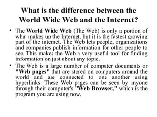 internet summary (Introduction to Internet) | PPT