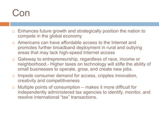 Internet Taxation Final Presentation | POTX | Personal Taxes | Personal ...