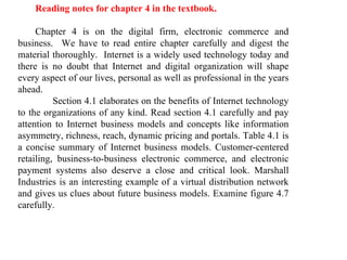 Internet technology and the digital firm. | PPT