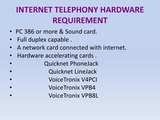 Internet telephony by abhishek mahajan | PPT